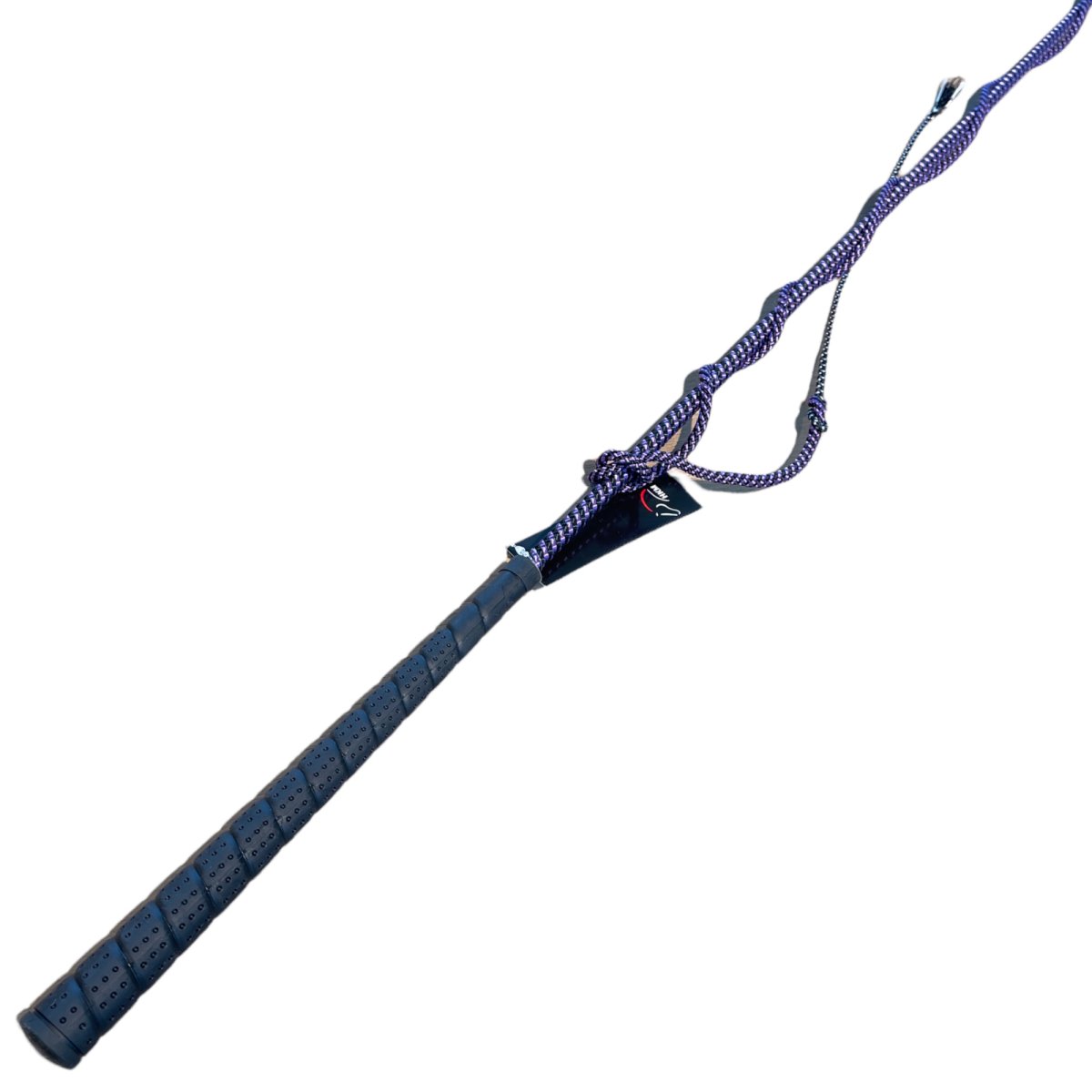 Longepisk - 180 cm - Sort/Lilla - Piske og tilbehør - Lundgreen Rideudstyr